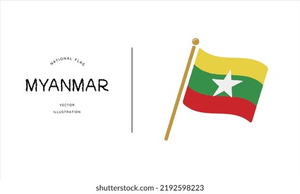 Myanmar Flag Icon Vector Illustration Stock Vector (Royalty Free ...