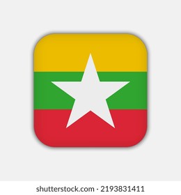 Myanmar Flag Official Colors Vector Illustration Stock Vector (Royalty ...