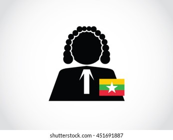 Myanmar Judge Stock Vector (Royalty Free) 451691887 | Shutterstock