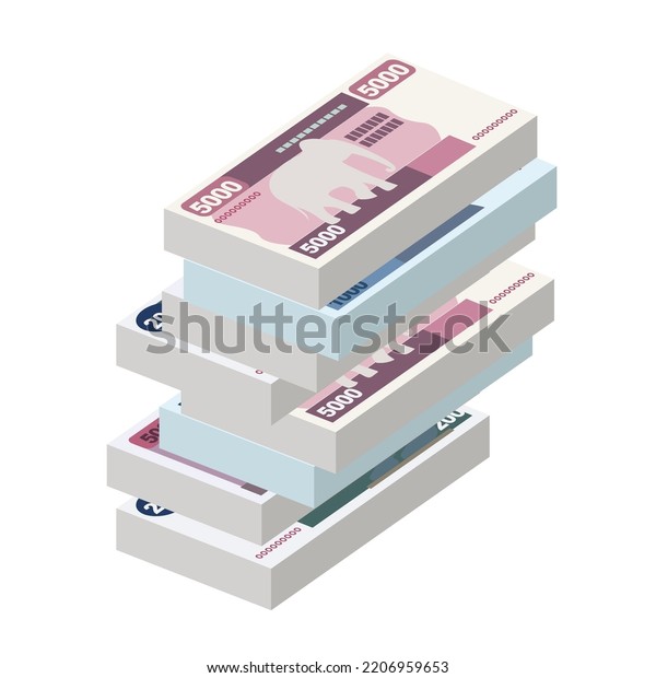 Myanmar Kyat Vector Illustration Southeast Asian Stock Vector (Royalty ...