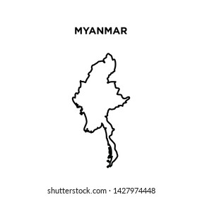 Myanmar Map Icon Vector Illustration Stock Vector (Royalty Free ...
