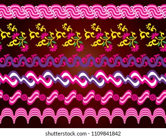Myanmar Traditional Fabric Pattern Stock Vector (Royalty Free ...