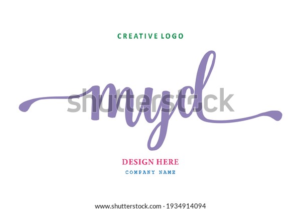 Myd Lettering Logo Simple Easy Understand Stock Vector (Royalty Free ...
