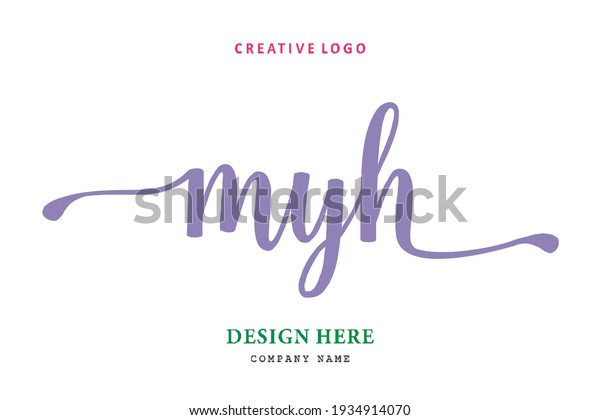 Myh Lettering Logo Simple Easy Understand Stock Vector (Royalty Free ...