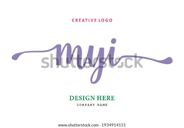 Myi Lettering Logo Simple Easy Understand Stock Vector (Royalty Free ...