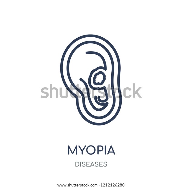 Myopia Icon Myopia Linear Symbol Design Stock Vector (Royalty Free ...