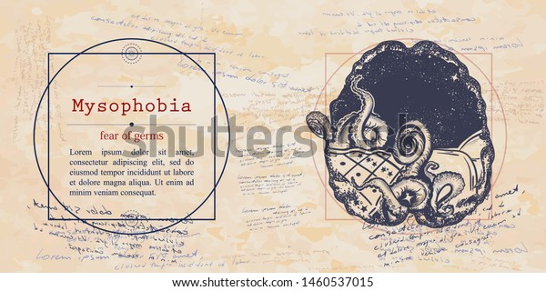 Mysophobia Fear Germs Phobia Sticky Dirty Stock Vector (Royalty Free ...