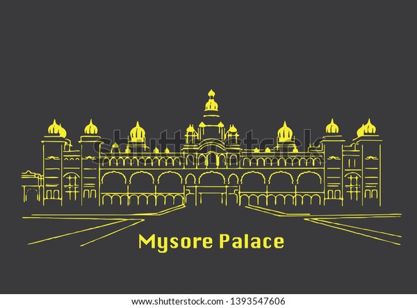 Mysore Palace Karnataka India Vector: เวกเตอร์สต็อก (ปลอดค่าลิขสิทธิ์ ...