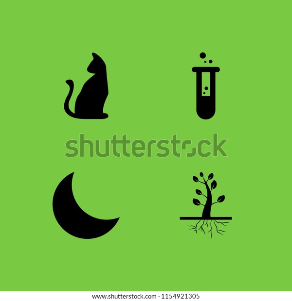 Mysterious Icon 4 Mysterious Set Moon Stock Vector (Royalty Free ...
