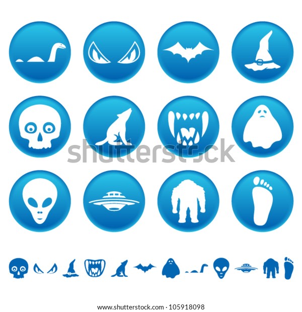 Mysterious Icons Stock Vector (Royalty Free) 105918098 | Shutterstock