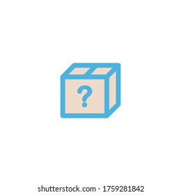 Mystery Box Icon Flat Vector Logo Stock Vector (Royalty Free ...