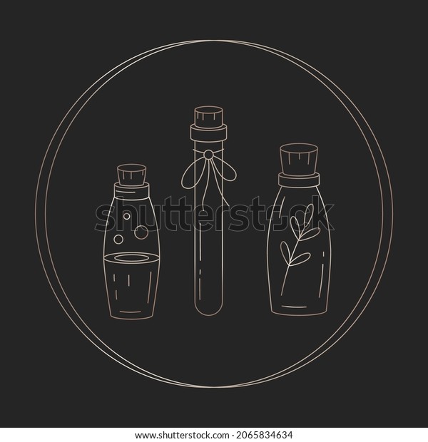 Mystic Boho Elixir Symbol Hand Drawn Stock Vector (Royalty Free ...