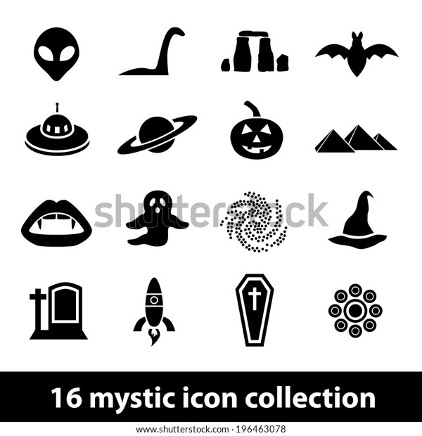 Mystic Icons Stock Vector (Royalty Free) 196463078 | Shutterstock