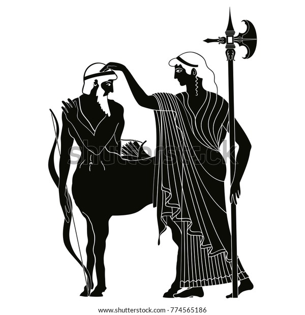 Mythical Creature Centaur Bow Athena Pallada: เวกเตอร์สต็อก (ปลอดค่า ...