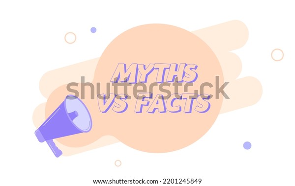 Myths Facts Logo Vector Megaphone Background Stock Vector (Royalty Free ...