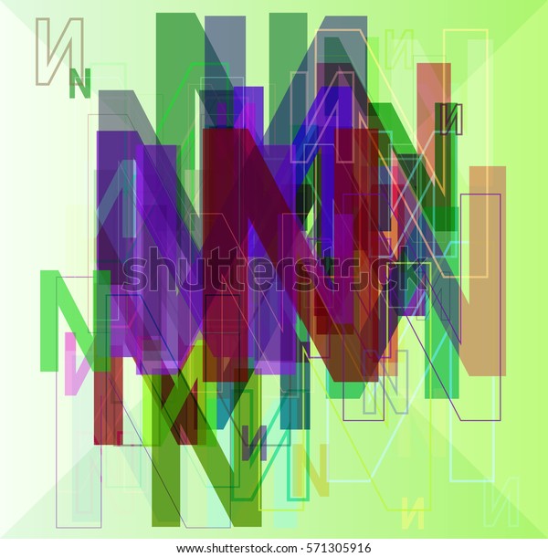N Alphabet Design Idea Stock Vector (Royalty Free) 571305916 | Shutterstock