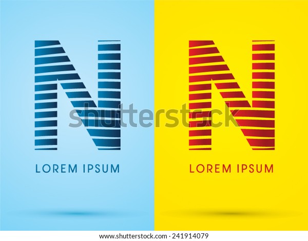 N Alphabet Font Wave Abstract Logo Stock Vector (Royalty Free ...