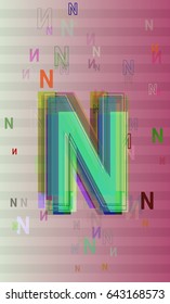 N Alphabet Icon Background Stock Vector (Royalty Free) 643168573 ...