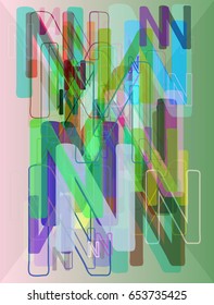 N Alphabet Art Design Stock Vector (Royalty Free) 623581421