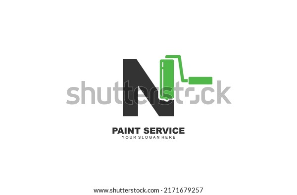 N Construction Logo Design Inspiration Vector: เวกเตอร์สต็อก (ปลอดค่า ...