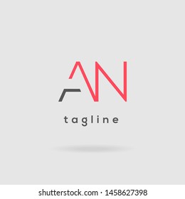 Alphabet Letter Icon Logo Nw Stock Vector (Royalty Free) 1812897766