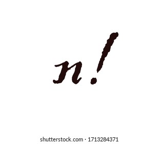 N Factorial Express Vector Illustration Stock Vector (Royalty Free ...