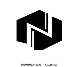 N Initial Logo Letters Logo Designs Stock Vector (Royalty Free ...