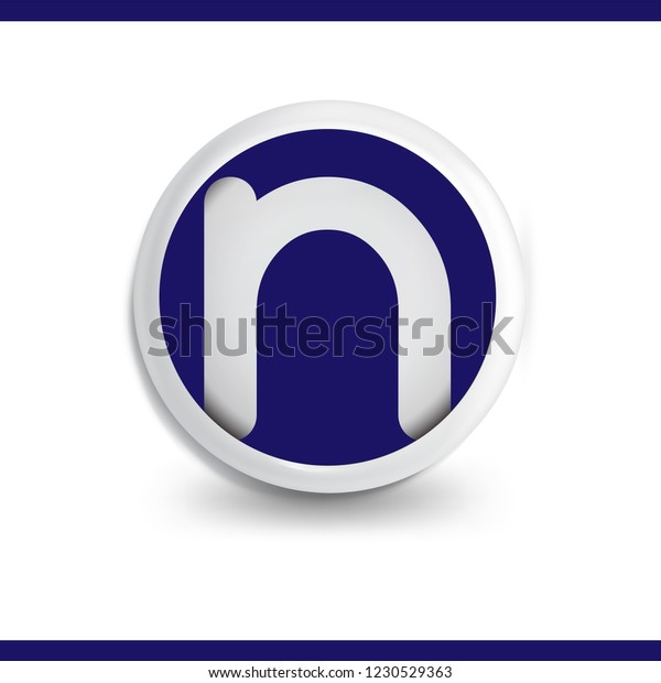 N Letter Circle Icon Logo Element Stock Vector (Royalty Free ...