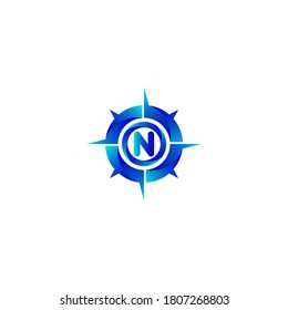 N Letter Compass Concept Logo Design Stock Vector (Royalty Free ...