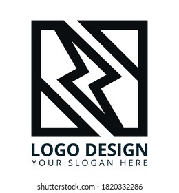 N Letter Gaming Pc Logo Design Stock Vector (Royalty Free) 1820332286 ...