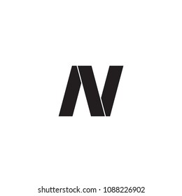 Modern Italics Vector Logo Letter N Stock Vector (Royalty Free) 1418128541