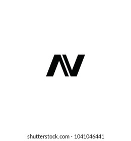 Modern Italics Vector Logo Letter N Stock Vector (Royalty Free) 1418128541