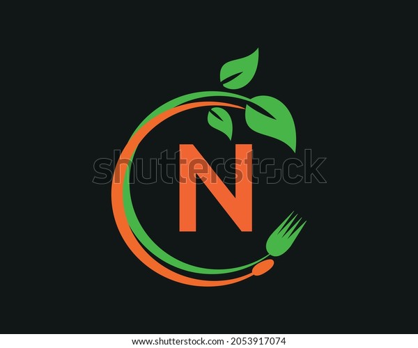 N Letter Logo Round Shape Vector Stock Vector (Royalty Free) 2053917074 ...