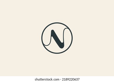 N Letter Simple Minimal Logo Vector Stock Vector (Royalty Free ...