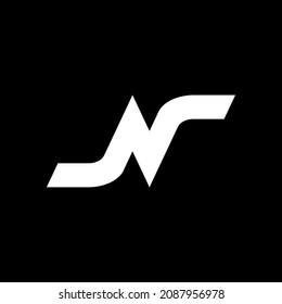 N Logo Design Simple Black White Stock Vector (Royalty Free) 2087956978 ...