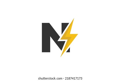 N Logo Energy Vector Identity Company Stock Vector (Royalty Free ...