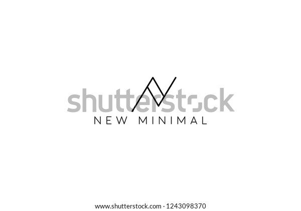 N minimal logo design