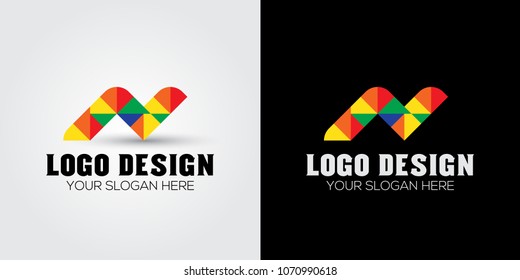 Multi Color Logo Design Template Vector Stock Vector (Royalty Free ...