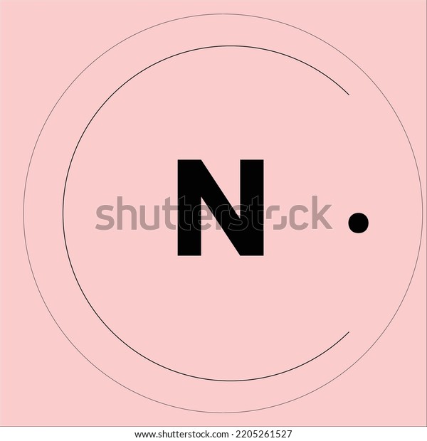 N Name Logo Use Wallpaper Laptop Stock Vector (Royalty Free) 2205261527 ...