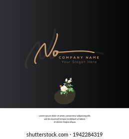 N O No Initial Letter Handwriting Stock Vector (Royalty Free ...
