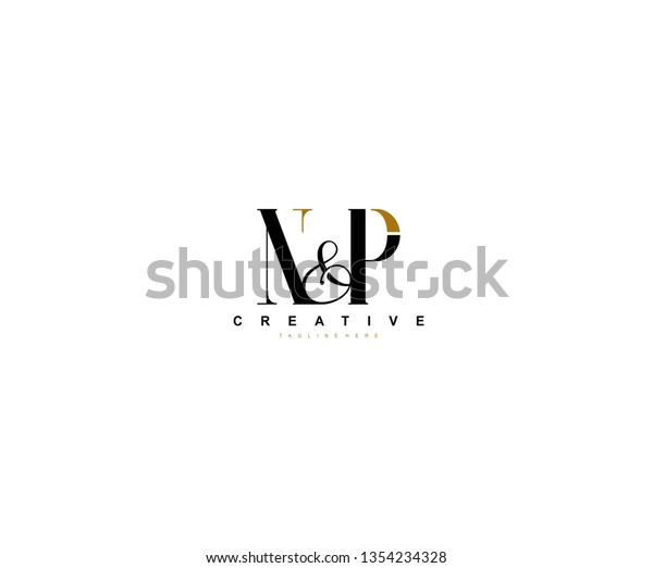 N P Letter Monogram Minimalism Luxury Stock Vector (Royalty Free ...
