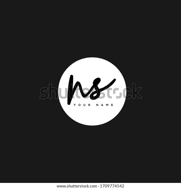 N S Ns Initial Letter Handwriting Stock Vector (Royalty Free) 1709774542