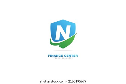 N Security Logo Design Inspiration Vector Stock Vector (Royalty Free ...