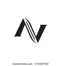 N V Letter Logo Design Vector Stock Vector (Royalty Free) 1755357965 ...