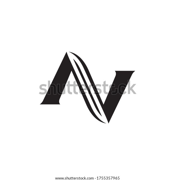 N V Letter Logo Design Vector Stock Vector (Royalty Free) 1755357965 ...