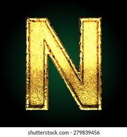N Letter Gold Stock Vector (Royalty Free) 271228952 | Shutterstock