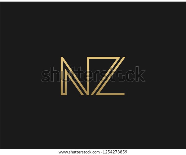 N Z Initial Logo Template Vector Stock Vector (Royalty Free) 1254273859 ...