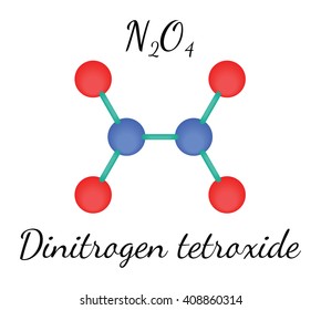 N2o4 Dinitrogen Tetroxide Molecule Stock Vector (Royalty Free) 408860314