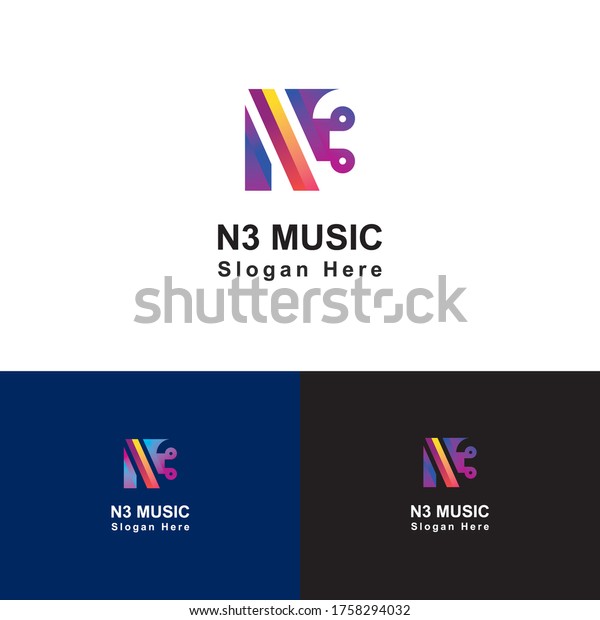 N3 Music Logo Design Will Be Stock Vector (Royalty Free) 1758294032