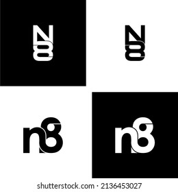 N8 Letter Monogram Logo Design Set Stock Vector (Royalty Free ...